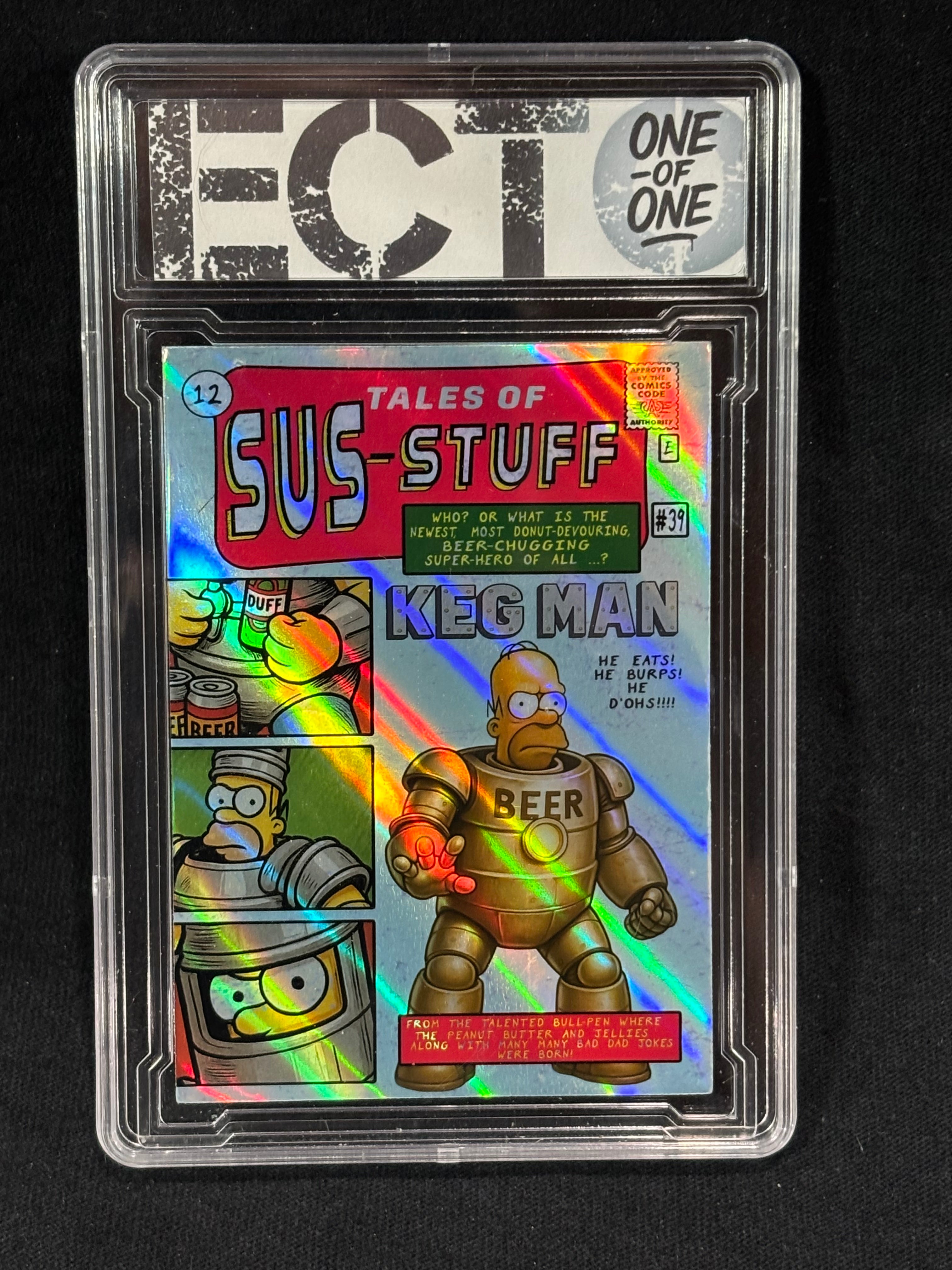 Homer Simpson – "Keg Man" – (Tales of Sus-Stuff Parody 1/1 Comic Card ...